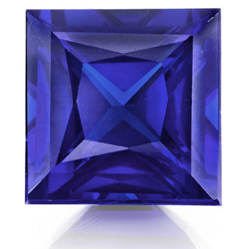 Princess Cultured Kashmir Blue Sapphire Loose Stone: 6mm - kashmir ...