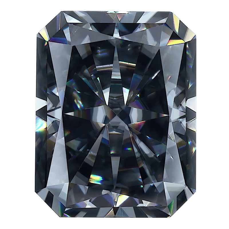MoissaniteCo Radiant Cut Grey Moissanite Loose Stone - radiant-mc-grey ...