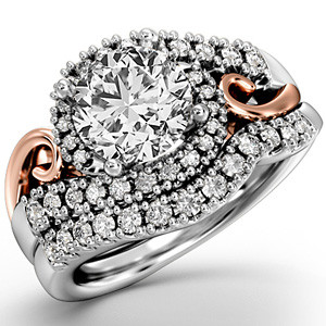 Antique Round Fishtail Prong Moissanite Engagement Ring - enr715 ...